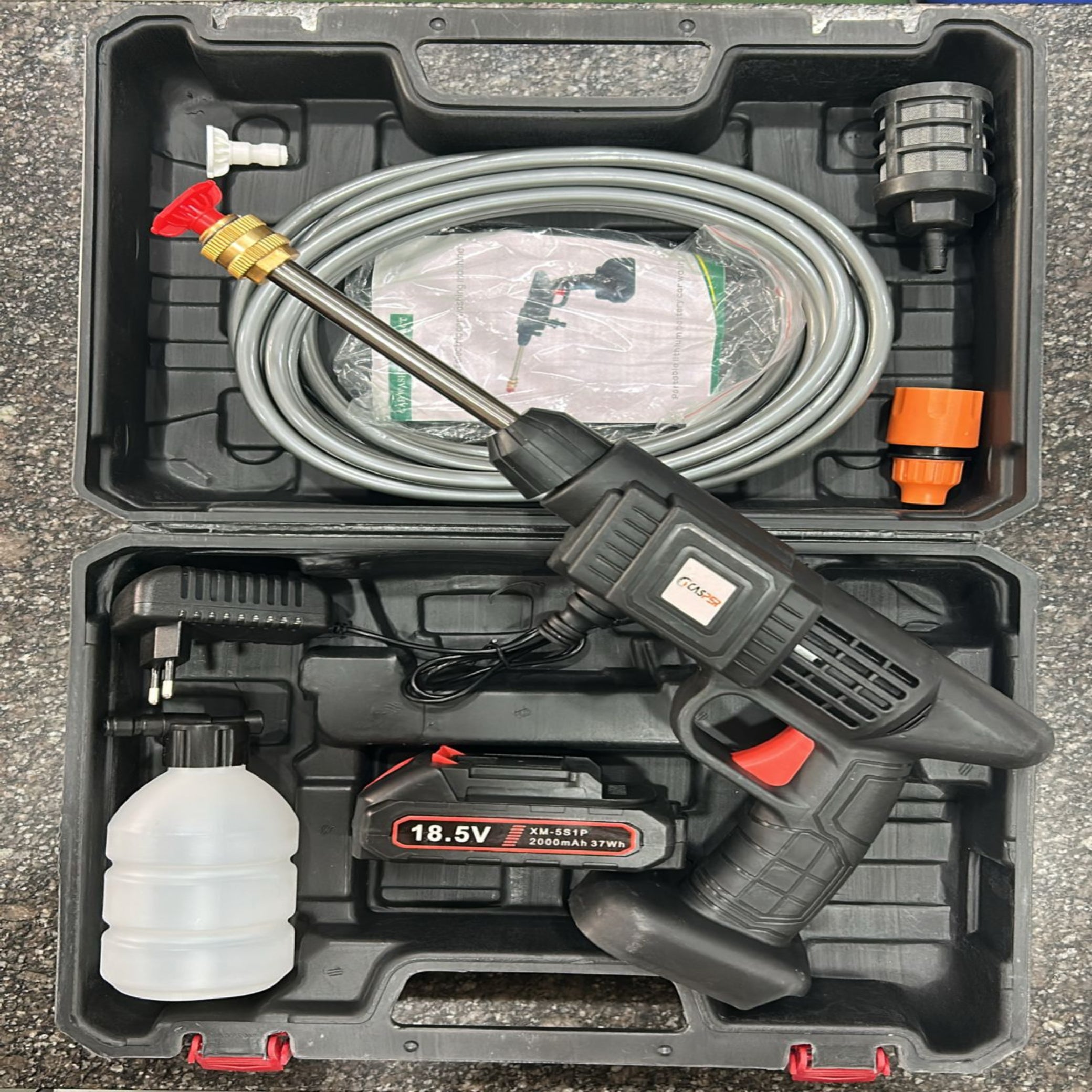 Cordless High Pressure Washer Gun 18.5V | Rechargeable Car & Bike ...