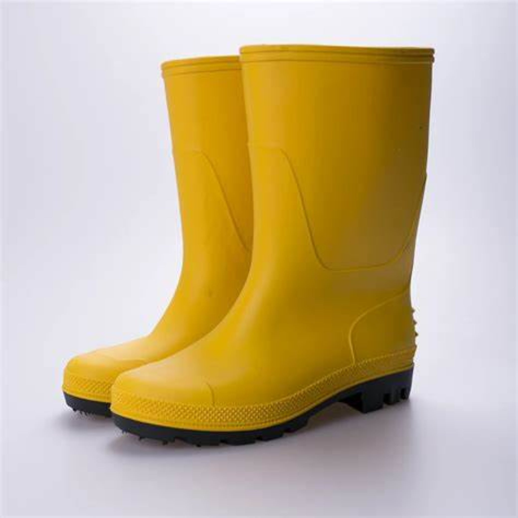 Yellow PVC Safety Gumboots with Steel Toe – 15 Inch Waterproof ...